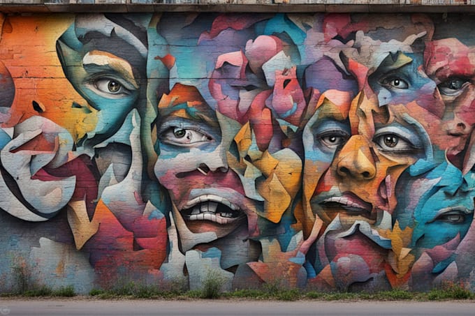 Create unique street art graffiti collage by Clemecialton | Fiverr