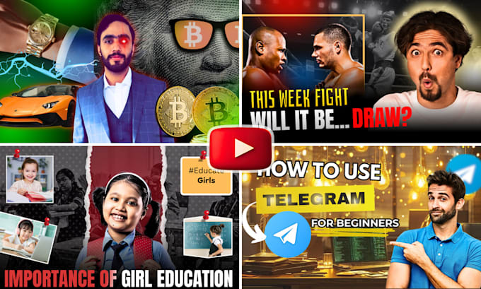 Design amazing youtube thumbnail in 6 hours by Hariszafar26 | Fiverr
