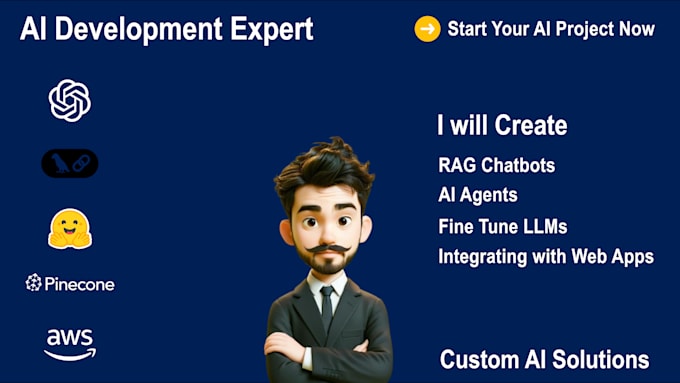 Build ai chatbots, ai saas website using langchain, pinecone, aws, gpt model by Atherali925 | Fiverr