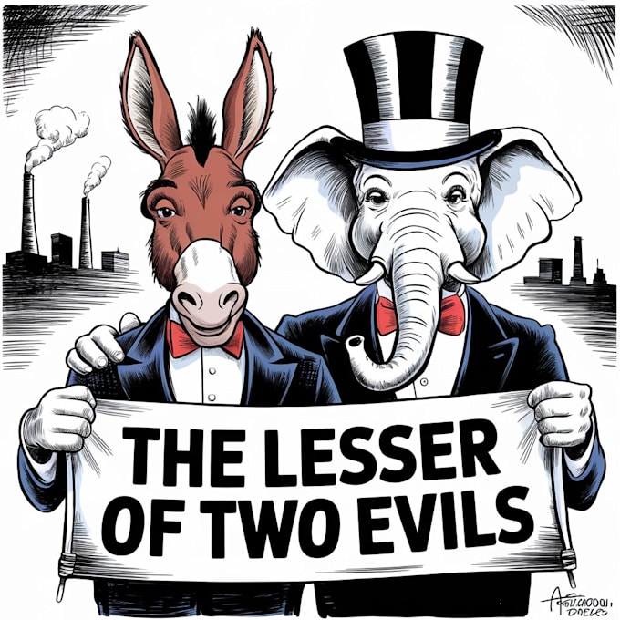 Draw a stylish political cartoon from your idea by Arabellavan | Fiverr
