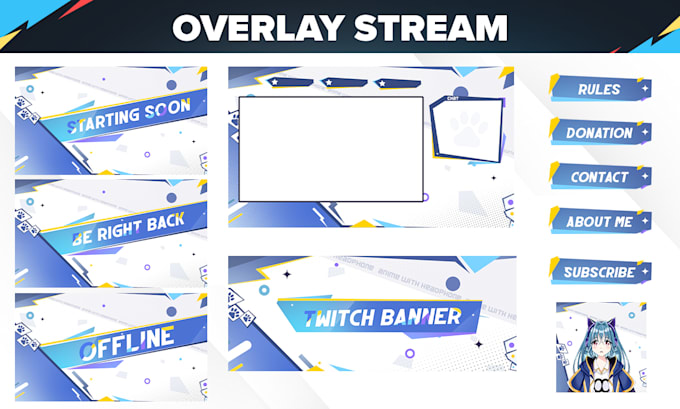 Create custom overlays to enhance your stream by Vi_rush | Fiverr