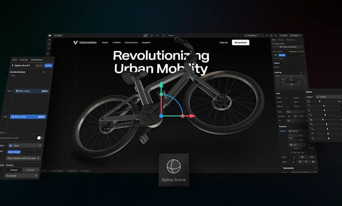 Create 3d ui spline interactions for websites 3d multi scenes 3d spline ...