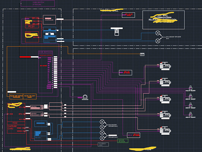 Draw autocad electrical wiring draft and schematic by Gosling2 | Fiverr