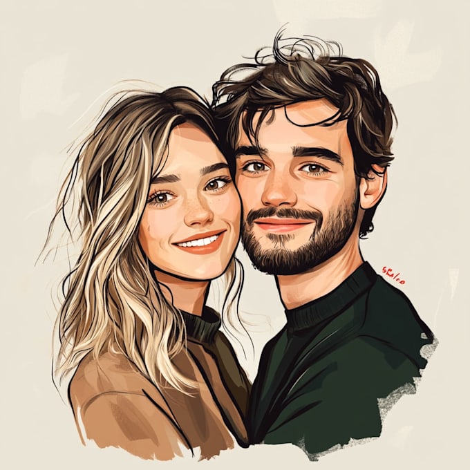 Do your, couples, pencil realistic portrait, sketch by Qualeelack | Fiverr