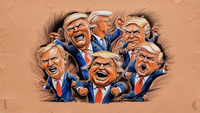 Draw a political themed cartoon for you by Renieasley | Fiverr