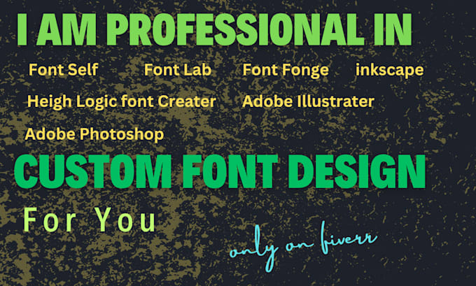 Create, design custom font ttf otf ideally for you by Zahooralamalam ...