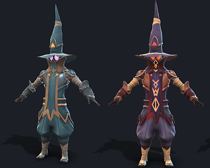 Low poly 3d character stylized character unity game assets unreal engine 5 godot by Muhajaraq ...