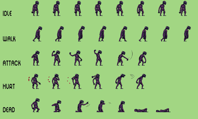 Do custom 2d pixel art character sprite sheet pixel rpg maker tileset ...