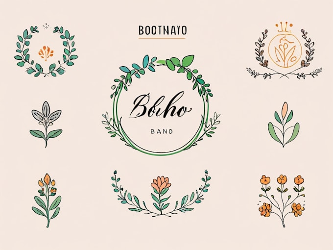 Design beautiful botanical boho logo by Flynennis | Fiverr