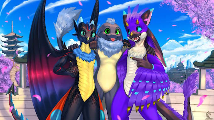 Create custom vrchat avatar 3d model furry vrc avatar with unity and ...