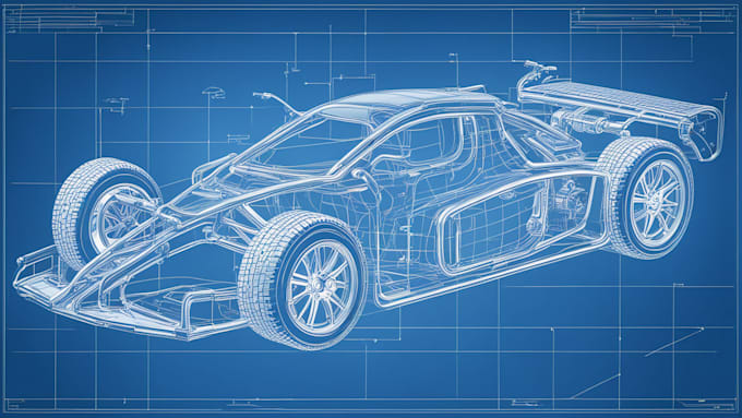 Draw detailed product blueprint, vector line art by Kadejrett | Fiverr