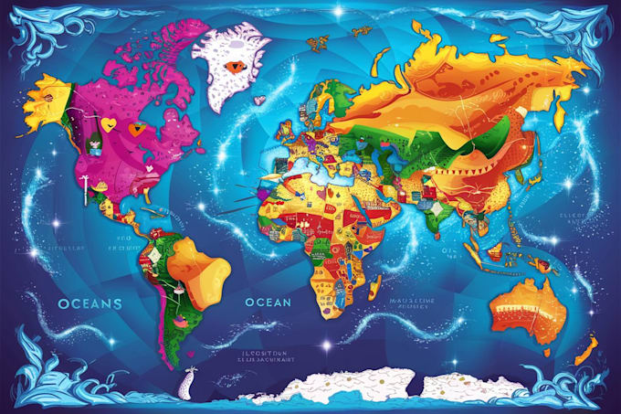 Can do vector map illustration by Yahehens | Fiverr