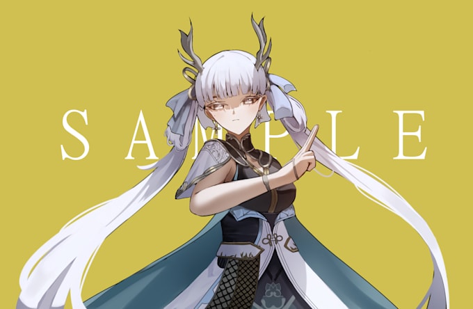 Draw you original character, vtuber, fanart, in anime style