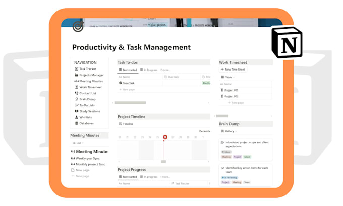Design Custom Notion Workspace Automation Dashboards Templates By