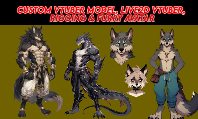 Vtuber model live2d vtuber 2d furry rigging anime pngtuber vtuber ...