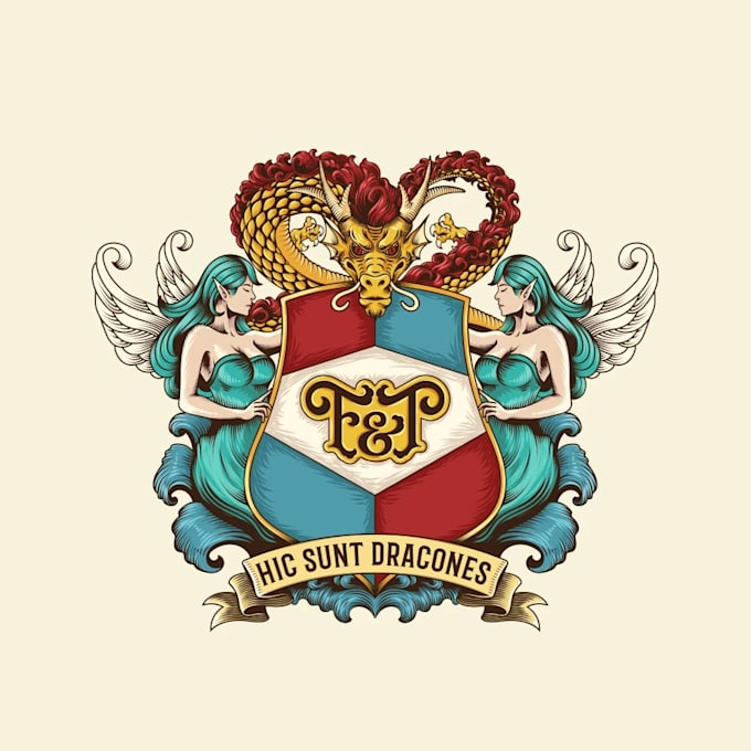 Design traditional heraldry family coat of arms by Sathinaskar267 | Fiverr