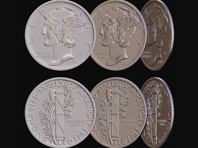 Do 3d printing design, 3d coin model, 3d modeling, figurine in zbrush ...