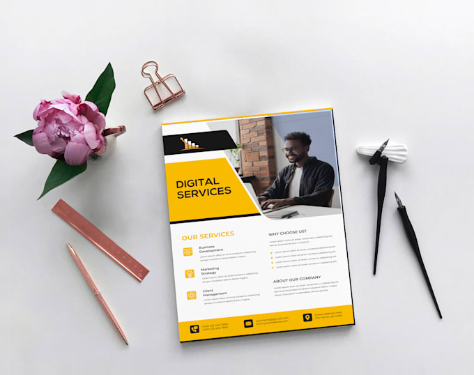 Do one and two pages flyer design by Rakib6126 | Fiverr