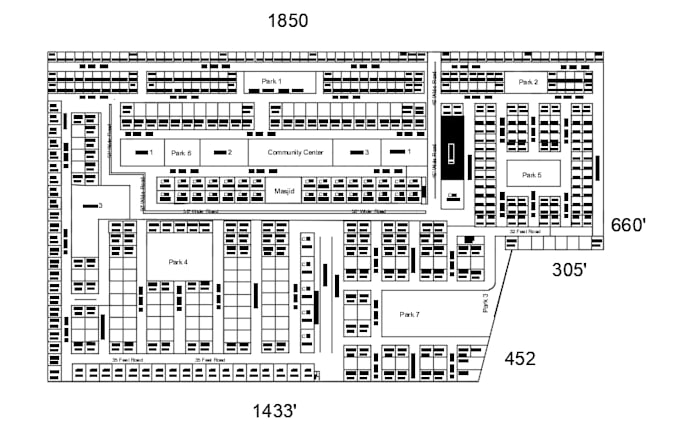 Draft town planning in autocad by Mahboobkadir | Fiverr