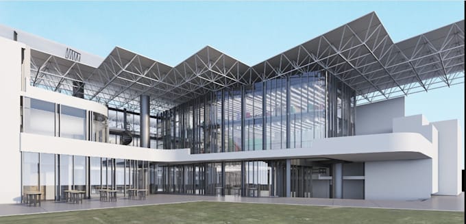 3d architecture, interior garden, church, mosque, school interior and ...