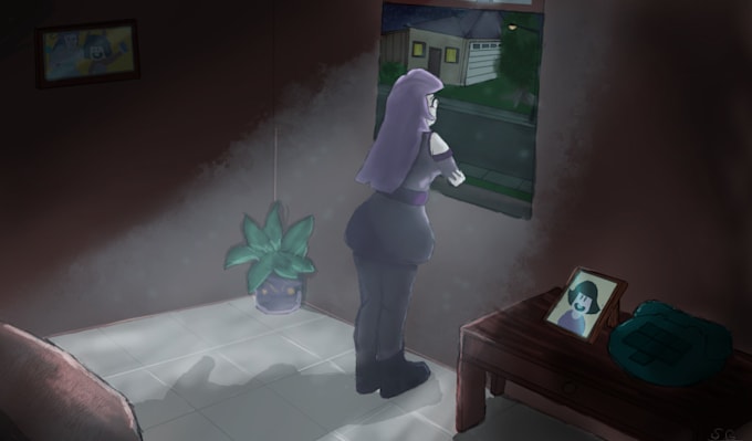 Draw you commissions in my illustration style by Gloomy_1 | Fiverr