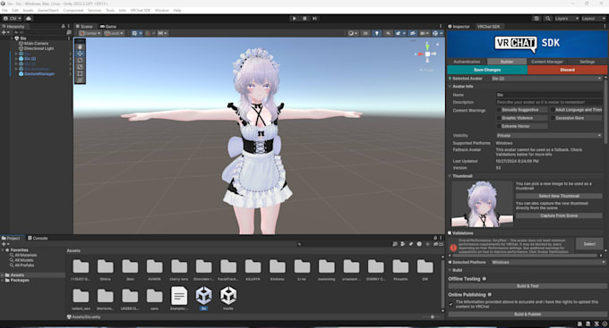 Upload your vrchat avatar for you by Motosuwakatori | Fiverr
