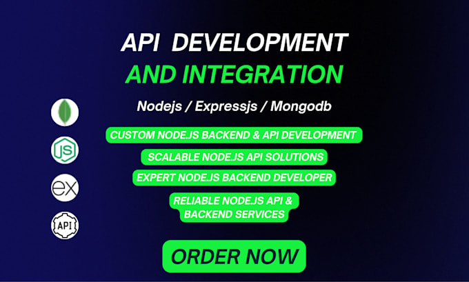 Develop node js apis and backend services, including api integration by Zainasghar167 | Fiverr