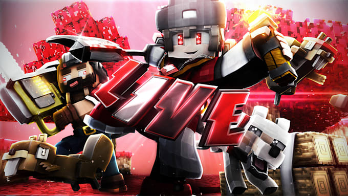 Create you a minecraft thumbnail by Brawler1412 | Fiverr