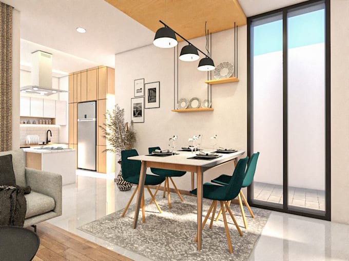 Create an interior design and 3d renderings by Hanswellton | Fiverr