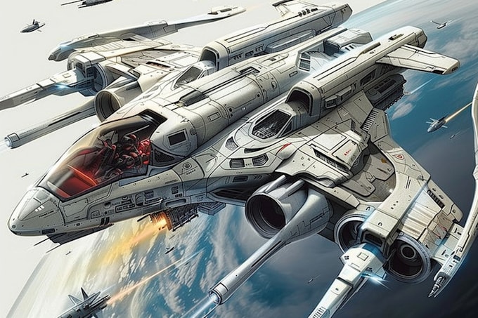 Draw high quality spaceship concept by Acharpia | Fiverr