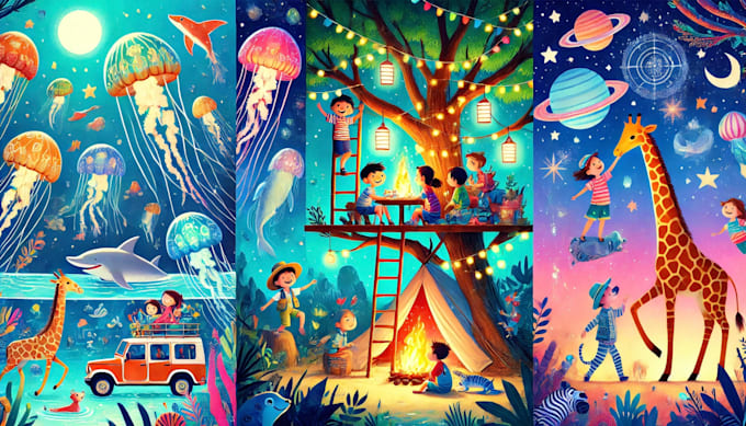 Create stunning children book illustrations ,book cover by ...