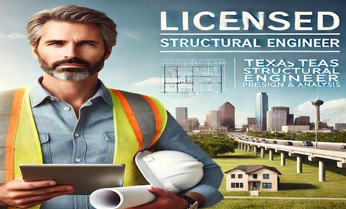 Revisión y sello como ingeniero estructural con licencia de texas