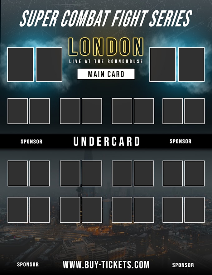 Design a combat sports fight card poster kickboxing mma ufc by Aizhusky ...