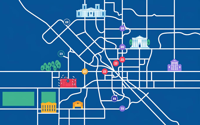 Create vector map, city map, site map, event map in illustrator by ...