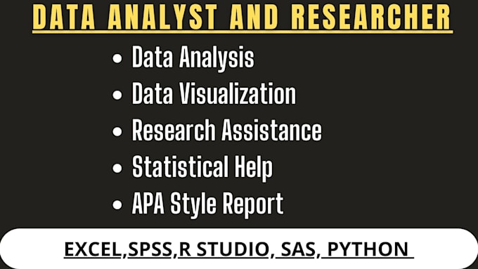 Perform statistical data analysis with stata, spss, r, excel by Rodgersdaniel | Fiverr