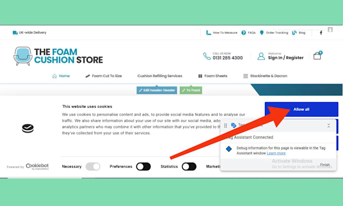 Install cookiebot, banner mode v2, google cookie consent, gdpr, ccpa ...