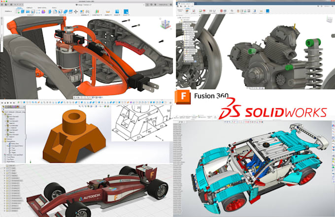 2d 3d mechanical product 3d cad design solidworks fusion 360 catia stp stl print by Cabnny | Fiverr