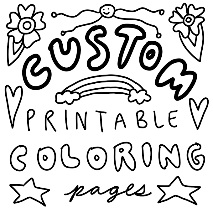 Create a custom coloring page for you by Soolin404 | Fiverr