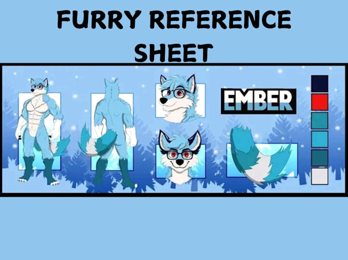 Draw furry reference sheet, furry nsfw, fursona art, furry art, furry ...