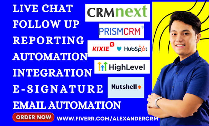 Setup automation getresponce highlevelcrm nutshell salesmate kixie crmnext prism by Alexandercrm ...