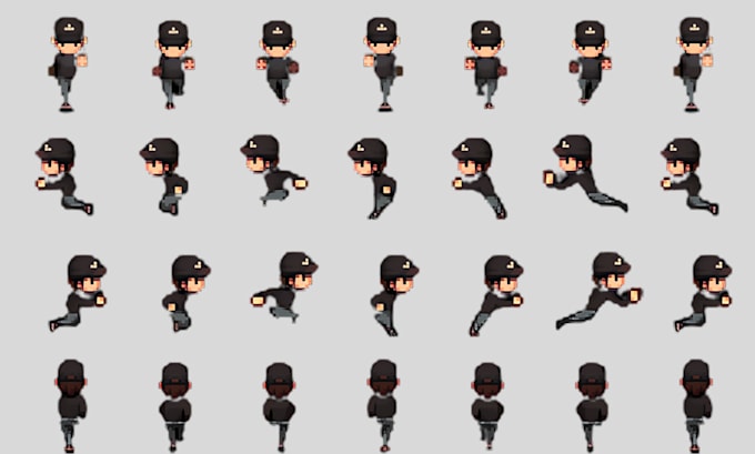 Create custom 8bit pixel art design, pixel art sprite sheet, pixel art ...