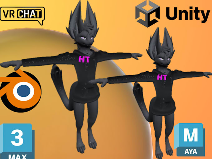 Create 3d model, vrchat furry avatar, custom fursona model and vr ...