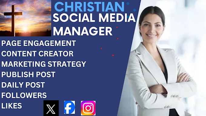 Manage your christian social media platforms by Frednark | Fiverr