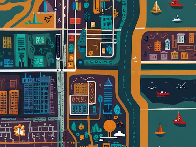 Can do vector map illustration by Lethaetersen | Fiverr