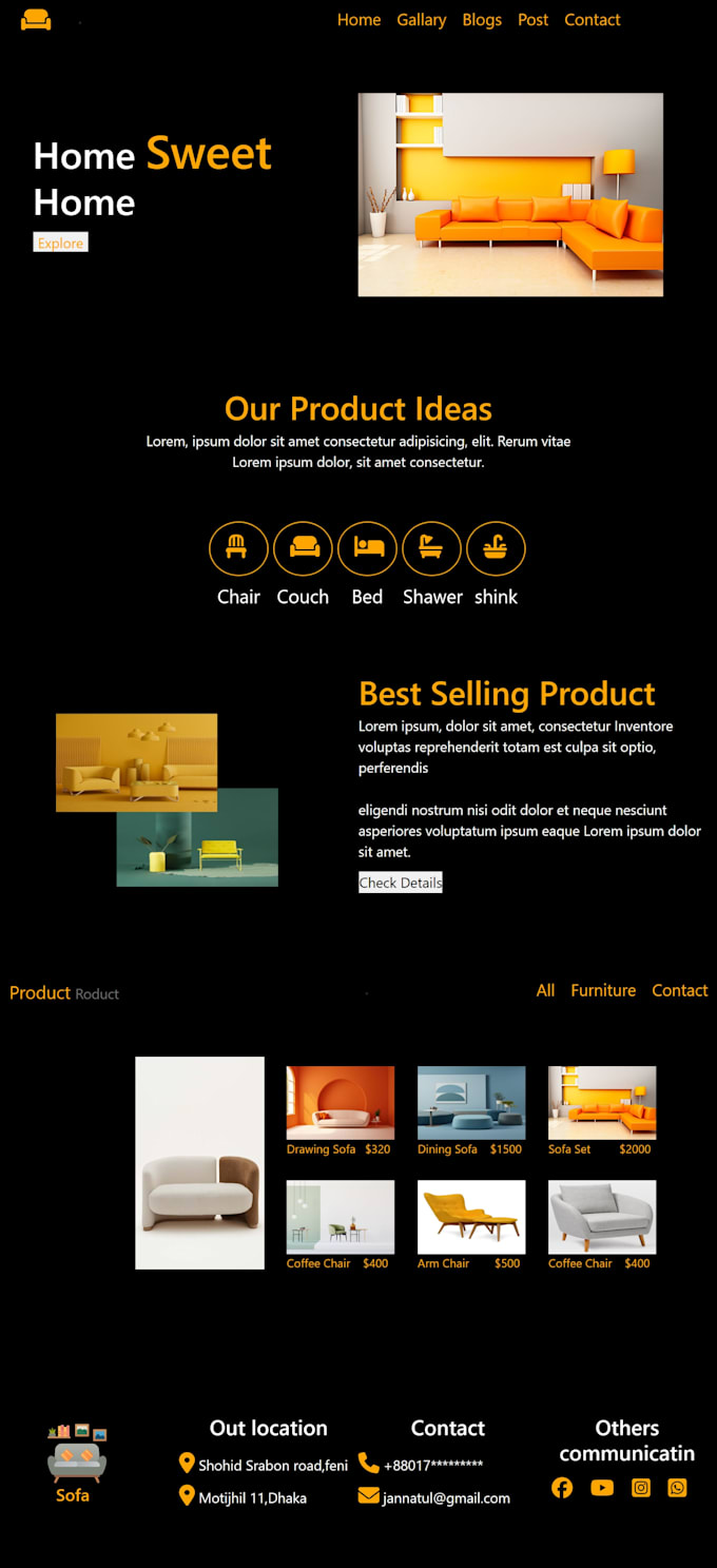 Convert psd to html website by using html , css , jquary , bootstrap by ...