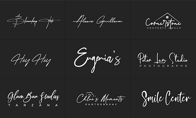 Create signature, handwritten, calligraphy , cursive, autograph logo ...