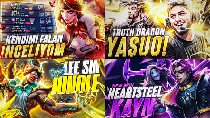 Design perfect league of legends thumbnail by Snorco | Fiverr