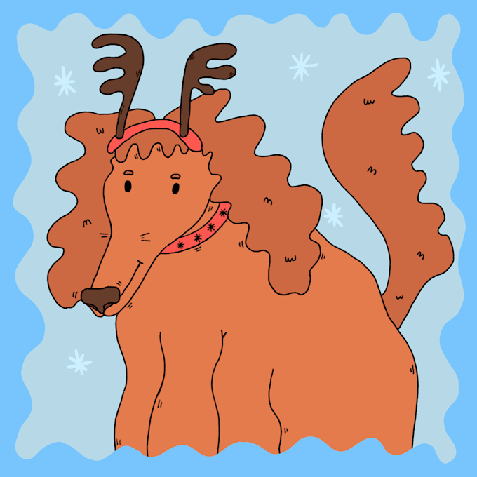 Draw festive pet portraits by Urteartwork | Fiverr