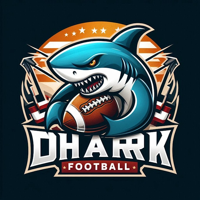 Do shark football sport mascot logo design by Shinol_siane | Fiverr