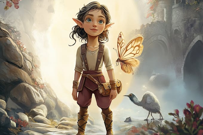 Draw a unique fantasy character art by Algaera | Fiverr